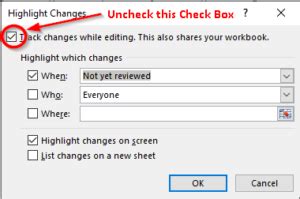 Track Changes In Excel Enable Use And Disable Excel Unlocked