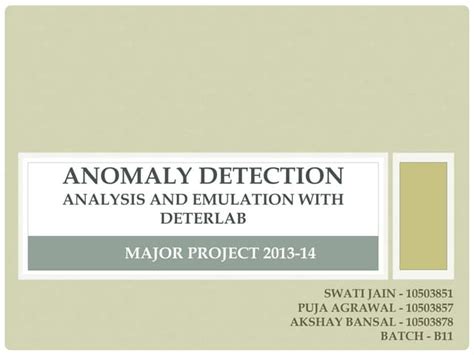Anomaly Detection Final Pptx