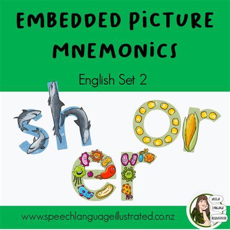 Embedded Picture Mnemonics English Set 2 Speech Language Illustrated