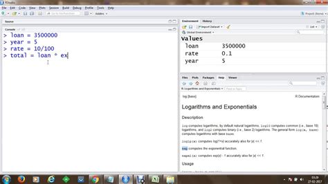 Mathematical Functions Compute Exponentials In Rstudio Youtube