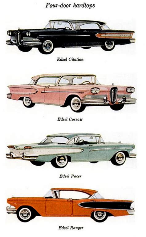 Ford Edsel See All 18 Models Of The 1950s Car That Failed Disastrously