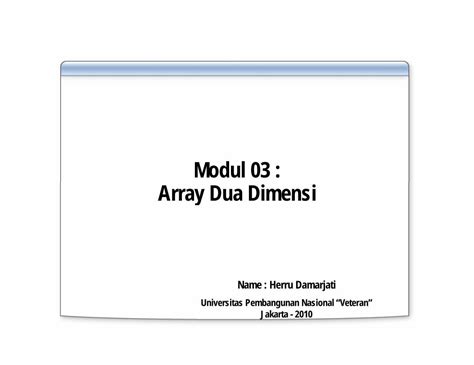 pdf algoritma lanjut array 2 dimensi dokumen tips