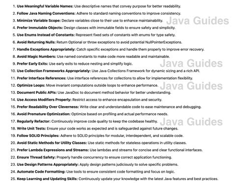 Top 25 Java Best Practices For Beginners