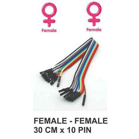 Jual Kabel Jumper Cable Dupont 30 Cm X10 Female Female Arduino Breadboard Shopee Indonesia