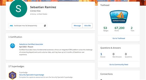 Salesforce Trailhead Superbadge Salesforcecertified… Sebastian Ramirez