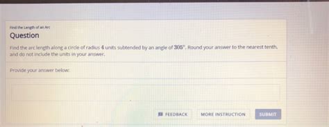 Solved Find The Length Of An Arc Question Find The Arc Chegg Com