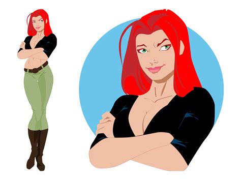 Sexy Redhead Vector Art Graphics Freevector Com