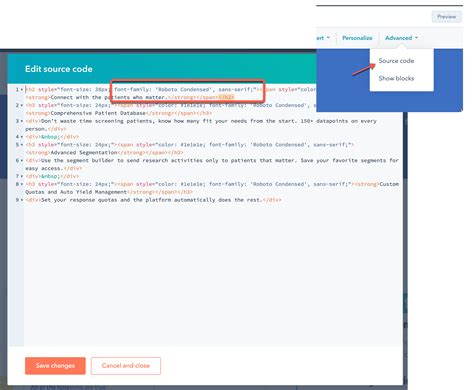 solved hubspot community only a limited number of fonts available in