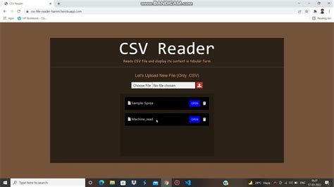 Csv File Reader Based On Nodejs Express And Ejs Youtube