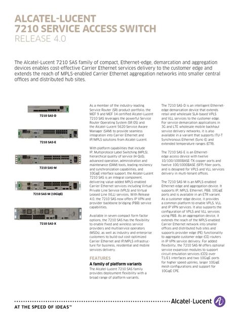 pdf alcatel lucent 7210 sas pdf networking multiprotocol label