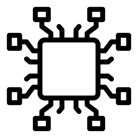 Premium Vector Smart Processor Icon Outline Smart Processor Vector Icon For Web Design