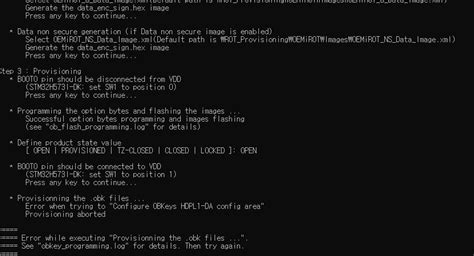 Solved Error Occured While Provisioning Obj Files On S Stmicroelectronics Community