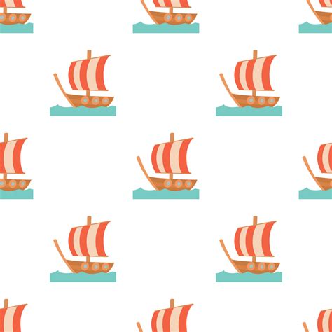 Sailing Ship Pattern Seamless Vector 15662535 Vector Art At Vecteezy