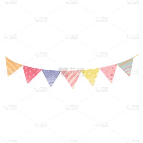 手绘风 生日元素 彩旗
