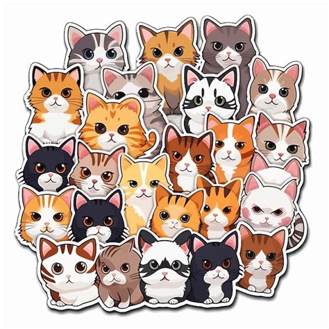 Premium Vector Meow Stickers