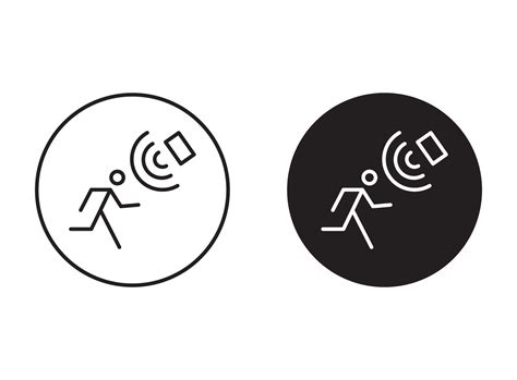 Motion Sensor Outline Icon Drawing Set Motion Sensor For App Web Use 47697388 Vector Art At