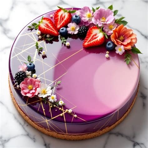 Free Luxurious Mirror Cake Image Entremet Cake Dessert Download