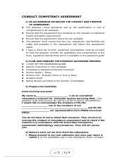 Competency Assessment Planning Preparation Conduct Guidelines Course Hero