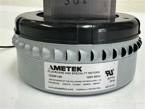 Ametek Motor For Industrial Vacuum Vantage Products Inc