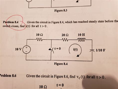 Solved Figure 8 3 Problem 8 4given The Circuit In Figure