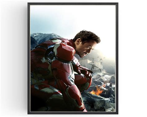 Iron Man Avengers Endgame Poster Tony Stark Wall Art Etsy