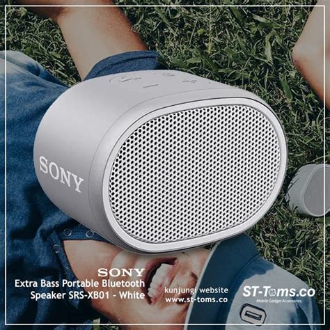 Jual Sony Extra Bass Portable Bluetooth Speaker Srs Xb01 Srs Xb 01 White Shopee Indonesia