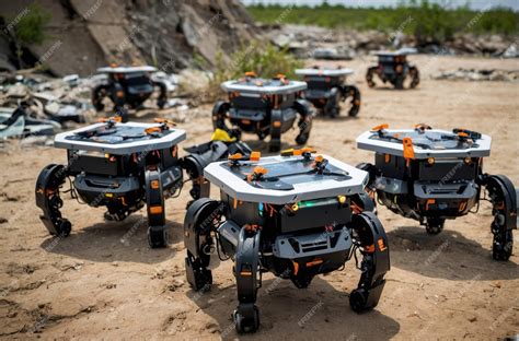 premium photo autonomous robots exploring rough terrain