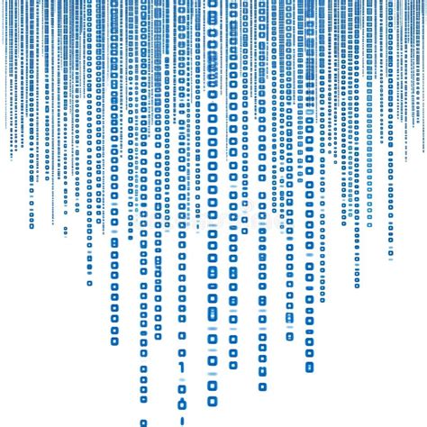 Binary Code Background Blue And White Color Matrix With Lines Creating A Futuristic