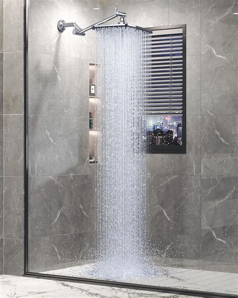 Veken Rain Shower Head 12 Inch Large Rainfall Showerhead Chrome
