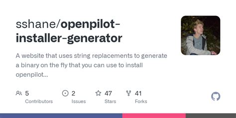 Github Sshane Openpilot Installer Generator A Website That Uses String Replacements To