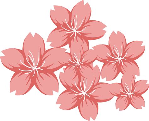 Cherry Blossom Or Sakura In Cartoon Style Isolated 2683095 Vector Art At Vecteezy