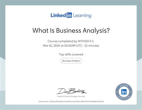 nithish k s on linkedin certificate of completion