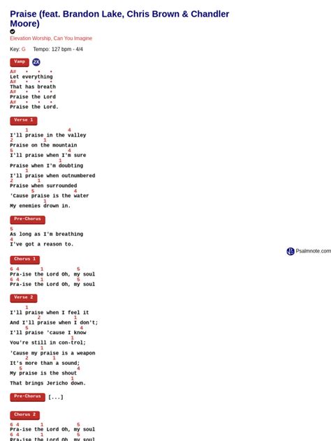 Elevation Worship Praise Lyrics And Chords Pdf