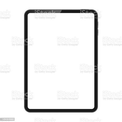 Tablet Vector Mockup With Blank Screen Stock Illustration Download Image Now Digital Tablet