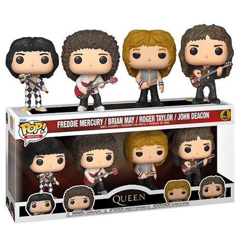 Funko Pop Queen 4 Pack Freddie Mercury Brian May Roger Taylor