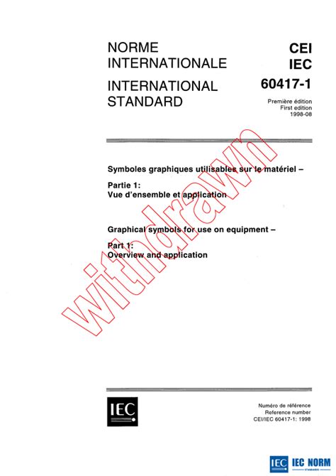 Iec 60417 1 1998 Pdf Iec Norm Store