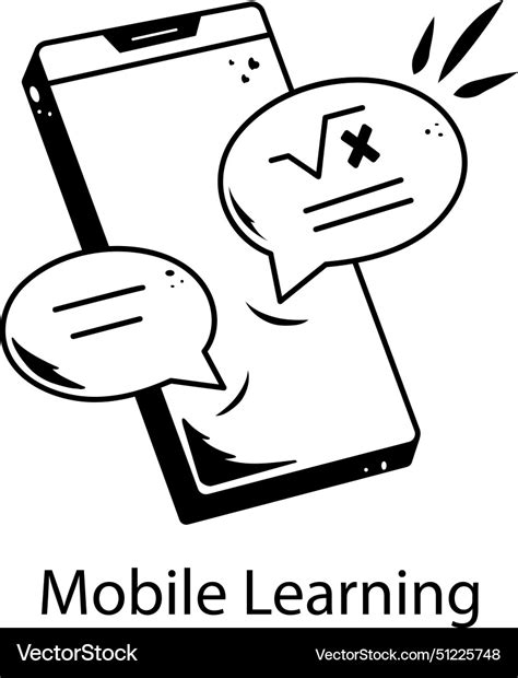 Mobile Learning Royalty Free Vector Image Vectorstock