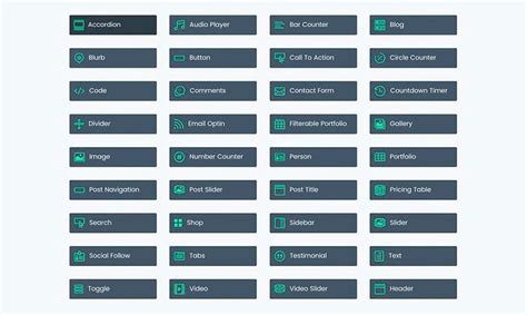 Crear una página web con Divi los 37 módulos que incluye