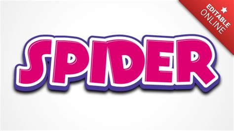 Spider Text Effect Generator