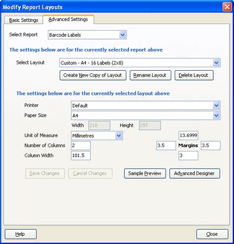 Modify Report Layouts