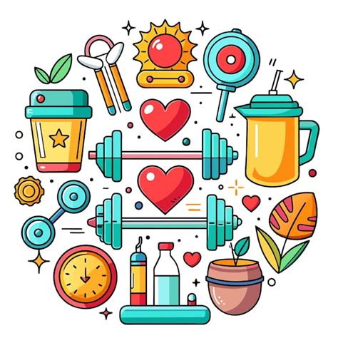 Premium Vector Gym Vector Set Bundle Illustration