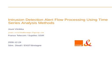 Pdf Intrusion Detection Alert Flow Processing Using Time · Context 1 Intrusion Detection
