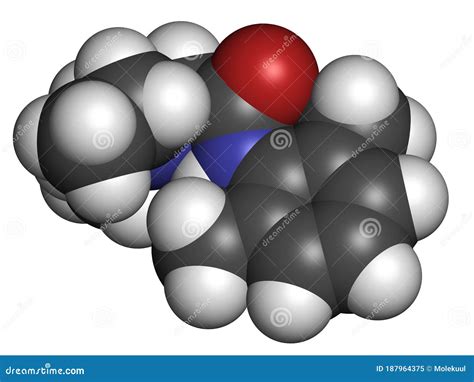 Lidocaine Molecule Molecular Structures Lignocaine 3d Model Structural Chemical Formula And