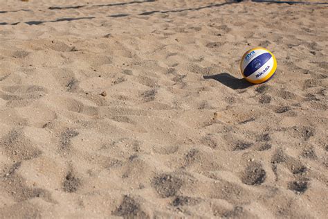 Download Volleyball On Beach Sand Wallpaper