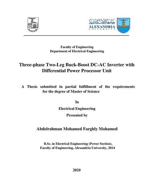 Pdf Three Phase Two Leg Buck Boost Dc Ac Inverter With Differential