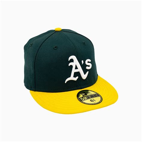 New Era Oakland Athletics Authentic Collection 59fifty Cap Green Yellow