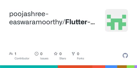 Github Poojashree Easwaramoorthy Flutter Project