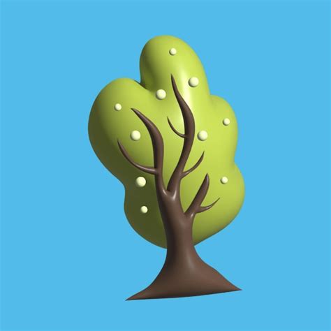 Premium Photo Trees 3d Render For Nature Ecology Environment Day