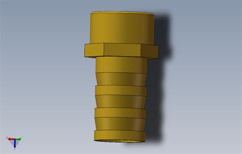 4分外丝16接头 SLDPRT SOLIDWORKS 2014 模型图纸下载 懒石网