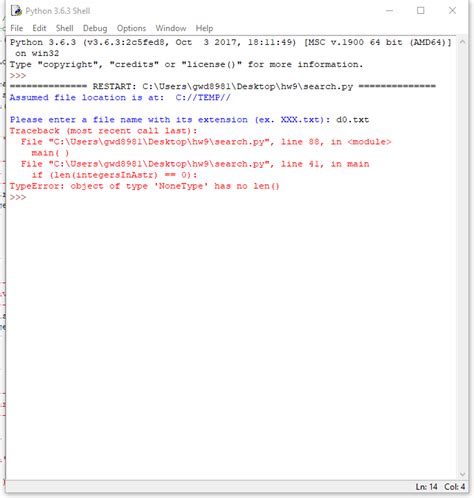 Solved Python 3 6 3 Shell File Edit Shell Debug Options Chegg